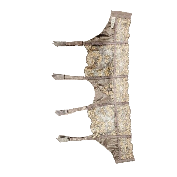 LOU Intimate French Vintage Silver Gold Lace Garter Belt. Made in ...