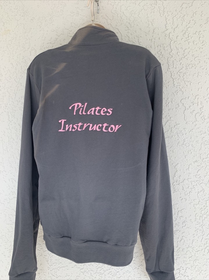 Fleece Pilates Instructor Sweat Shirt Jacket By American Apparel S | eBay