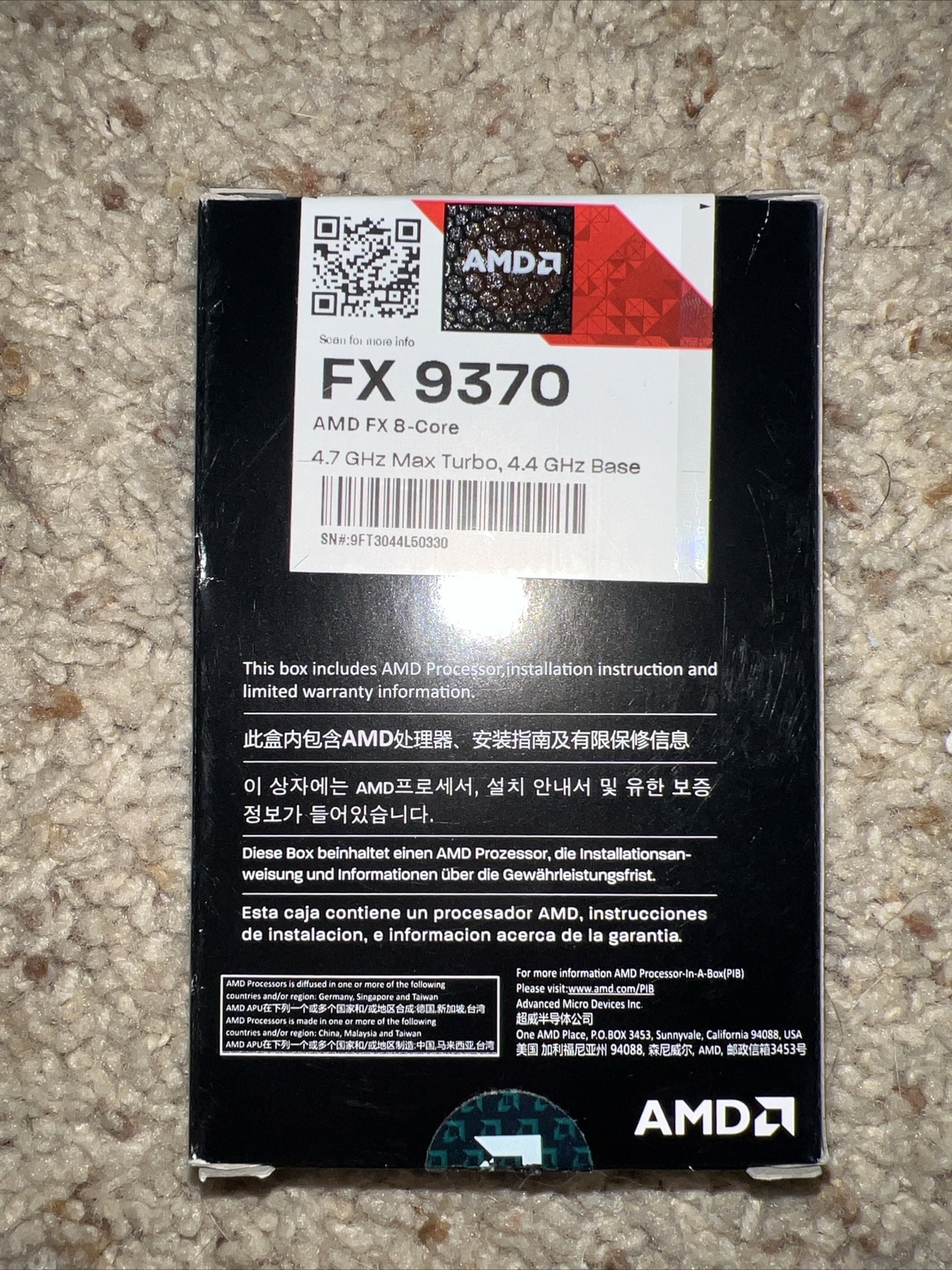 AMD FX-9370 4.7GHz Eight Core (FD9370FHHKWOF) Processor for sale online ...
