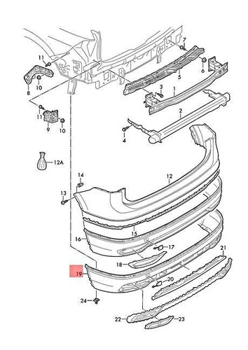 Genuine VW Tiguan Allspace BJ2 BW2 Spoiler 5NN807433GGRU | eBay