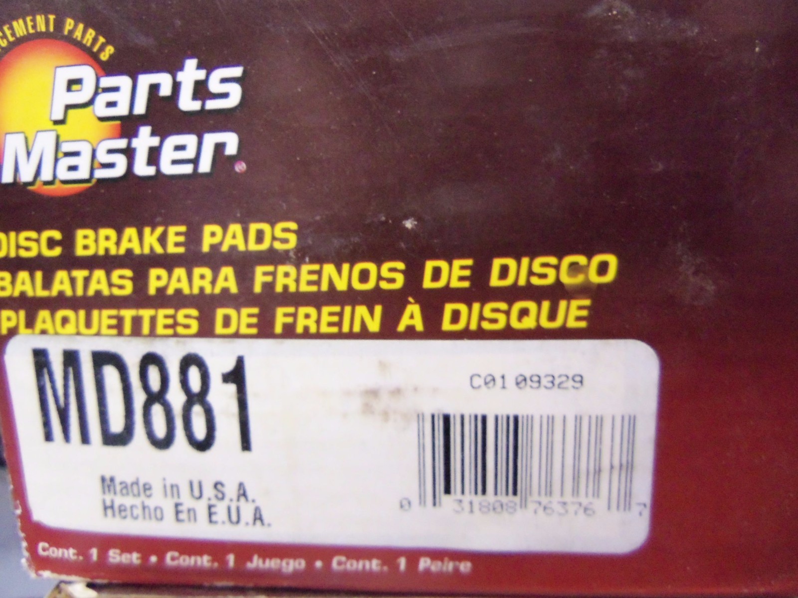 Parts Master MD881 Disc Brake Pad Set FREE Fast Shipping | eBay