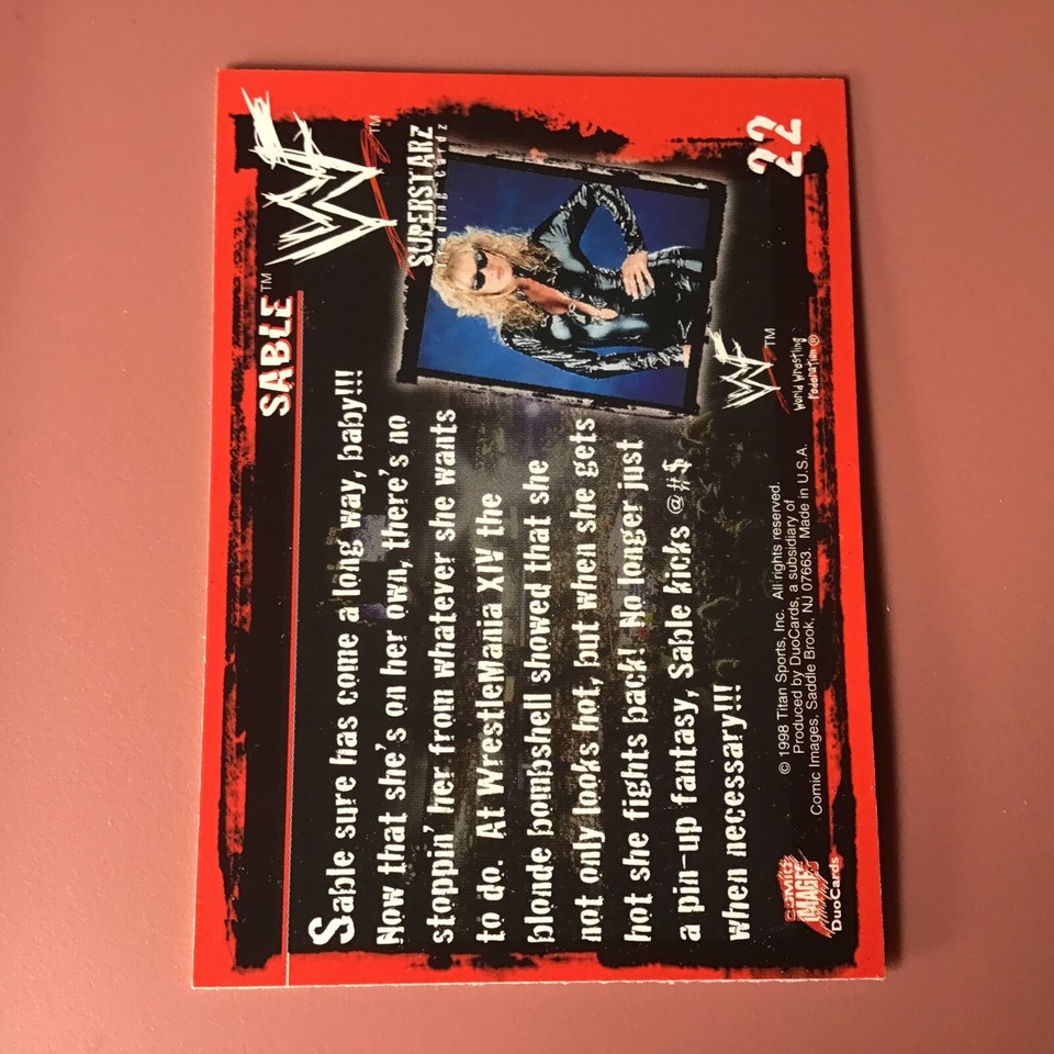 1998 WWF - Sable #22 - Comic Images Superstarz DuoCards WWE | eBay