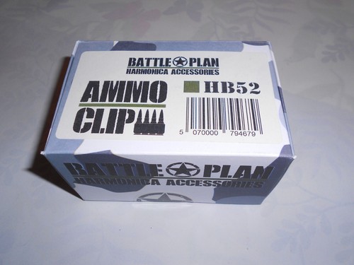 Ammo Clip HB52 BATTLE PLAN HARMONICA Bullet Mic Holder Hohner HB52 Harp ...