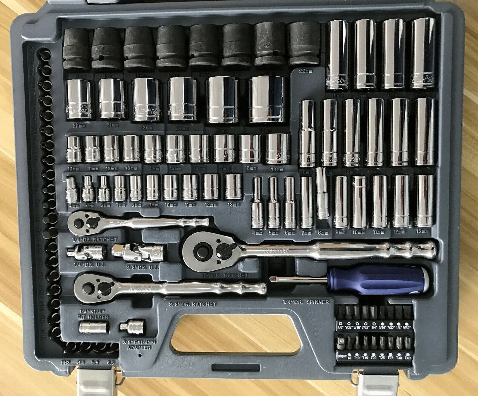 Blue Point Tools 128pc 1/4", 3/8" & 1/2 Drive Socket & Tool Set ...
