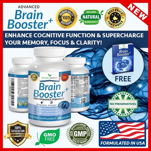 ADVANCED Brain Booster Supplement Memory Focus Mind & Clarity Enhancer ...