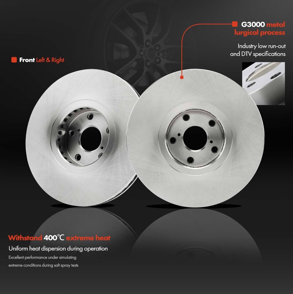 2Pcs 334mm Front Disc Brake Rotors for Lexus GS350 GS430 GS460 IS250 ...