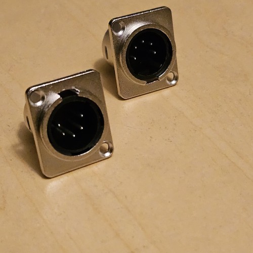 Neutrik 5-position XLR Panel Mount Male Connector - Solder Lug ...