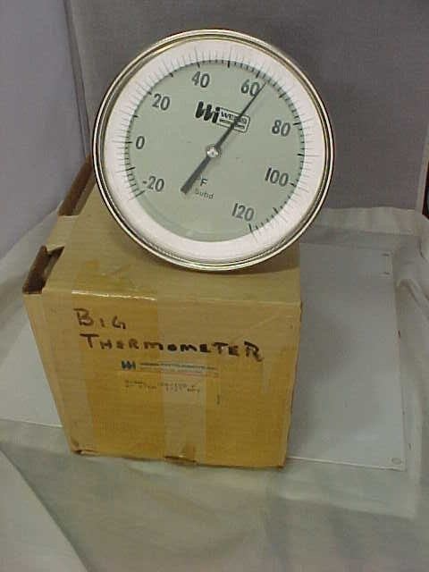 WEISS INSTRUMENTS THERMOMETER -20-120F 6" stem 1/2" NPT 5VBM6 SI | eBay
