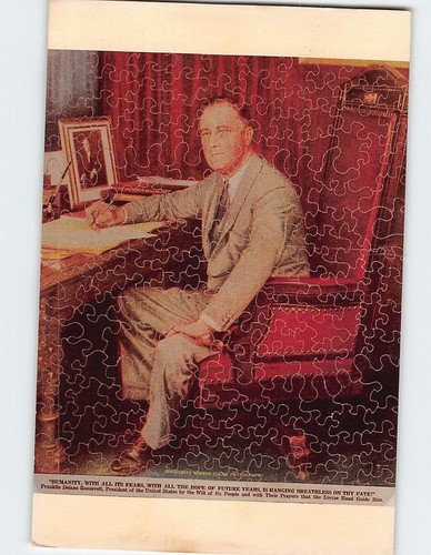 Postcard Jigsaw Puzzle of Franklin Roosevelt | eBay
