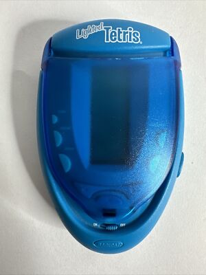 LIGHTED TETRIS Handheld Electronic Game Pocket Blue RADICA 2003 TESTED ...