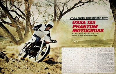 1975 Ossa 125 Phantom Motocross Road Test - 9-Page Vintage Motorcycle ...