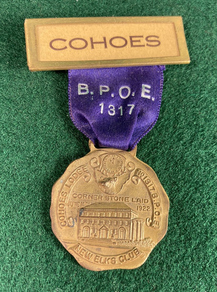 Vintage Cohoes Lodge BPOE Elks Club Medal New York | eBay
