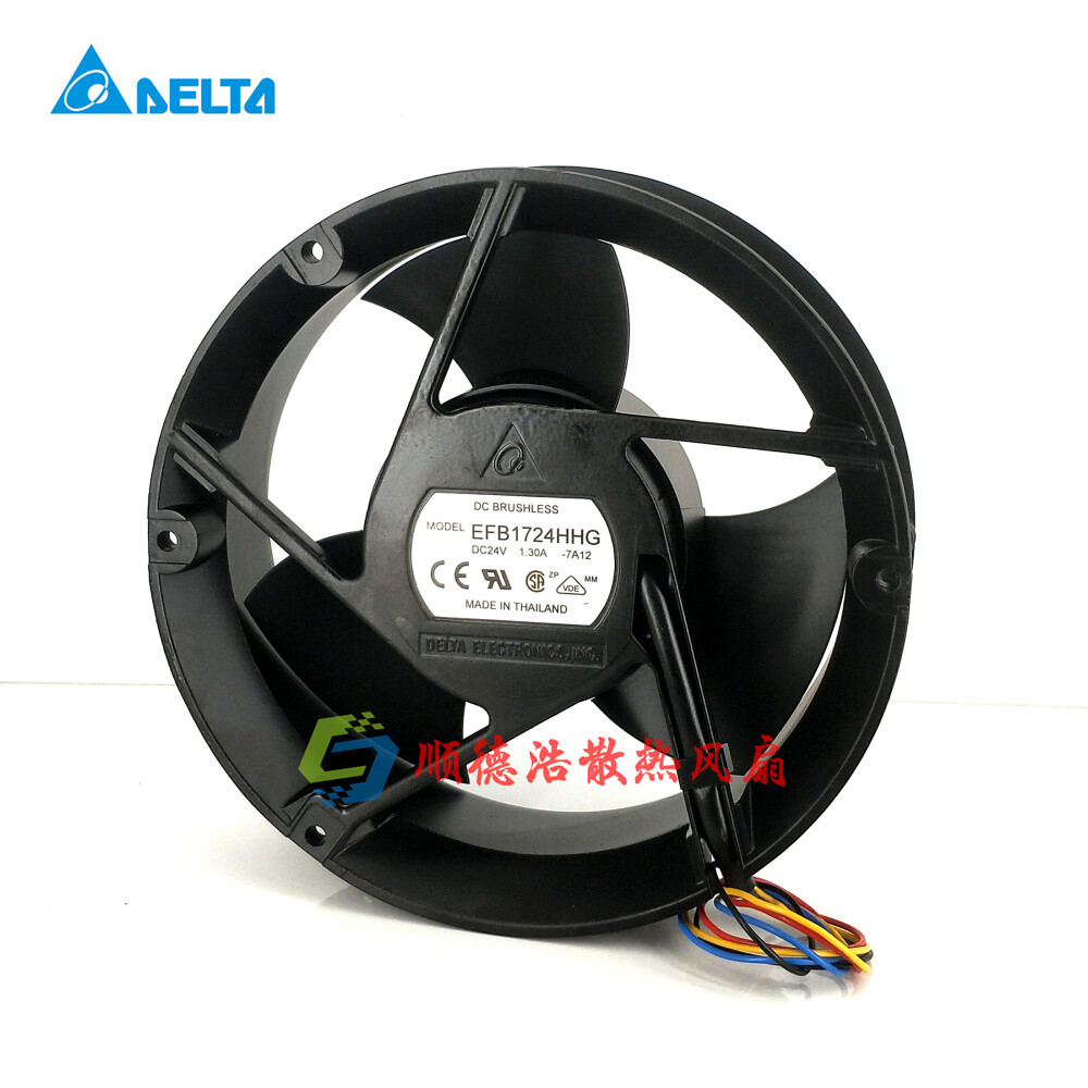 1pcs Delta EFB1724HHG-7A12 24V 17CM 17251 17MM 17CM 4-wire cooling fan ...