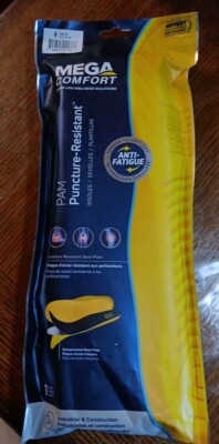 Mega Comfort PAM Puncture Resistant Insoles Size 12-13 Men's | eBay