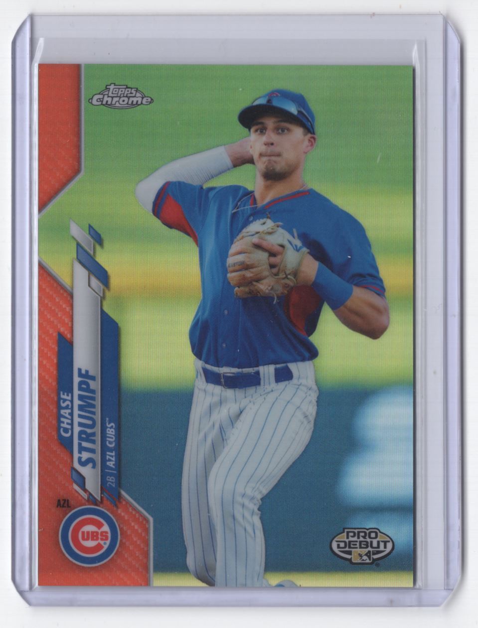 2020 Topps Pro Debut Chrome Orange Chase Strumpf 17/25 AZL Cubs #PDC-29 ...