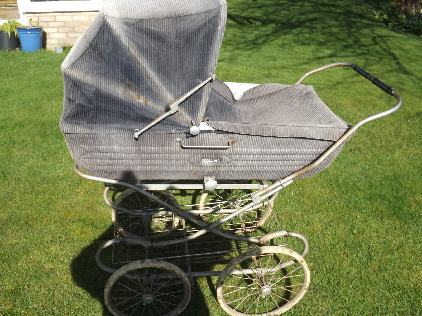 Grey Courduroy Marmet Pram Baby Vintage | eBay UK