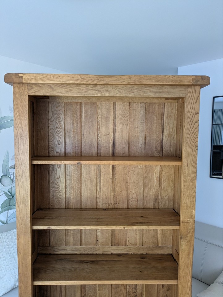 Rustic Solid Oak Bookcase | eBay UK