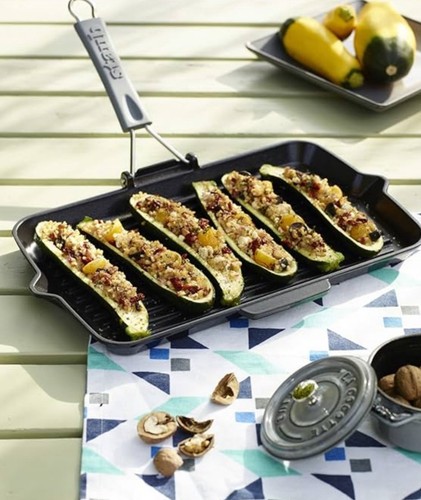 STAUB France Enamelled cast iron rectangular grill pan w Handle 34×21cm ...