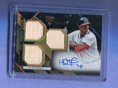 HECTOR OLIVERA ATLANTA BRAVES 2016 TOPPS TRIPLE THREADS 3 BAT ...