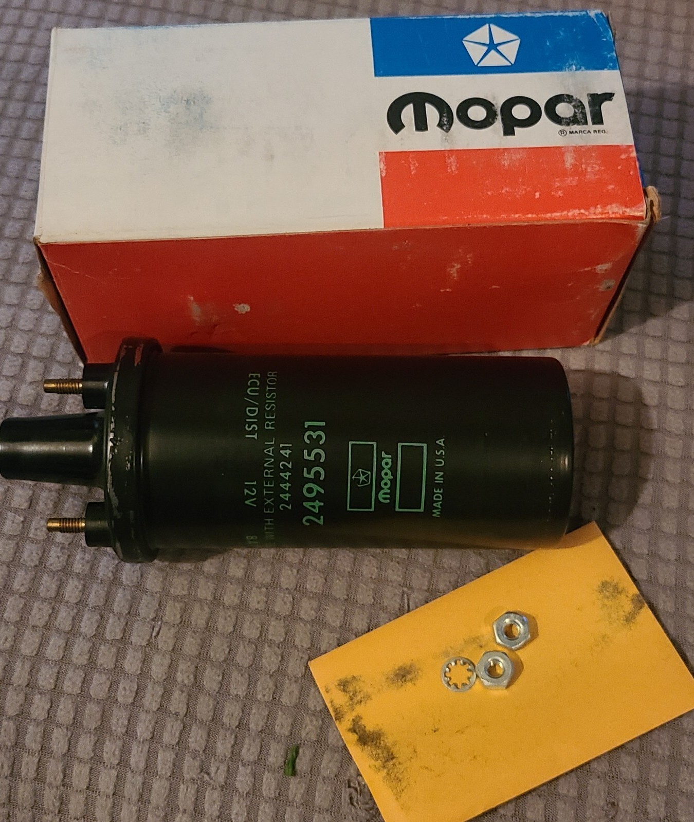 NOS MOPAR 1956-74 IGNITION COIL P/N 2495531 12 VOLT ALL ENGINES for ...