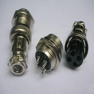 1-set 12mm Mounting 4 Pin screw type Electrical Plug Radio Socket ...