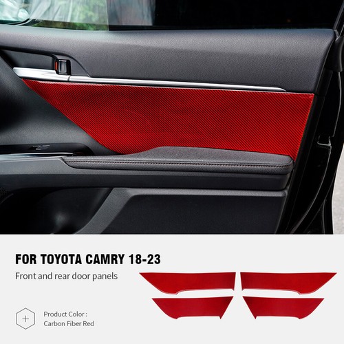 4X RED Carbon Fiber Door Panel Sticker For Toyota Camry 2018-2023 | eBay
