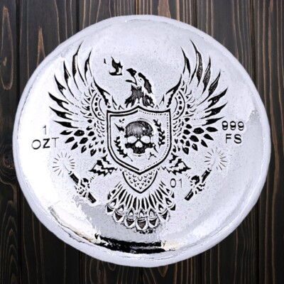 Flash Phoenix - 1 Troy Ounce - .999 Fine Silver - 1 Oz FS - Hand Poured ...