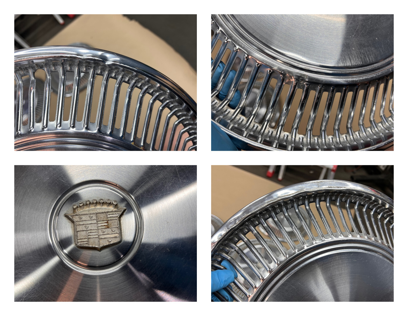 OEM 69-70 Cadillac Eldorado 15" HUBCAPS FACTORY ORIGINAL WHEEL COVERS ...