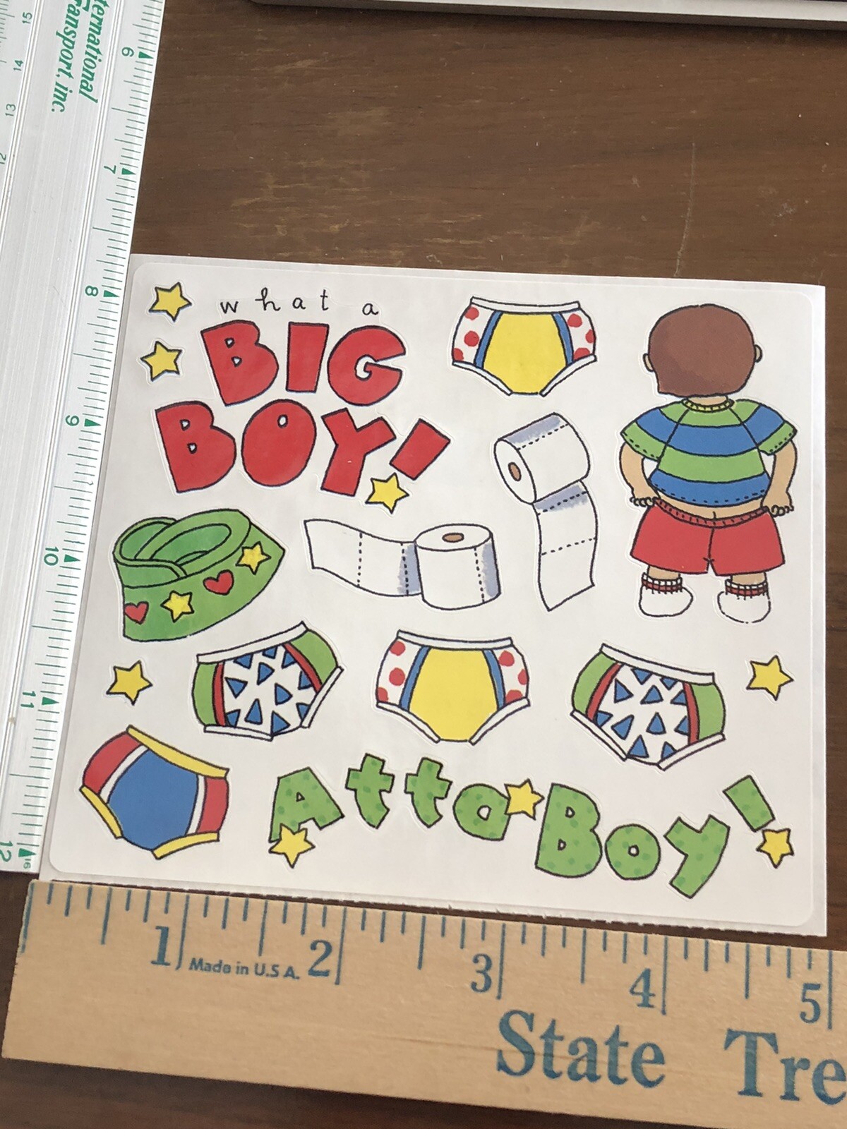 1 Frances Meyer Atta Boy Stickers Potty Toilet Training Child Diapers ...