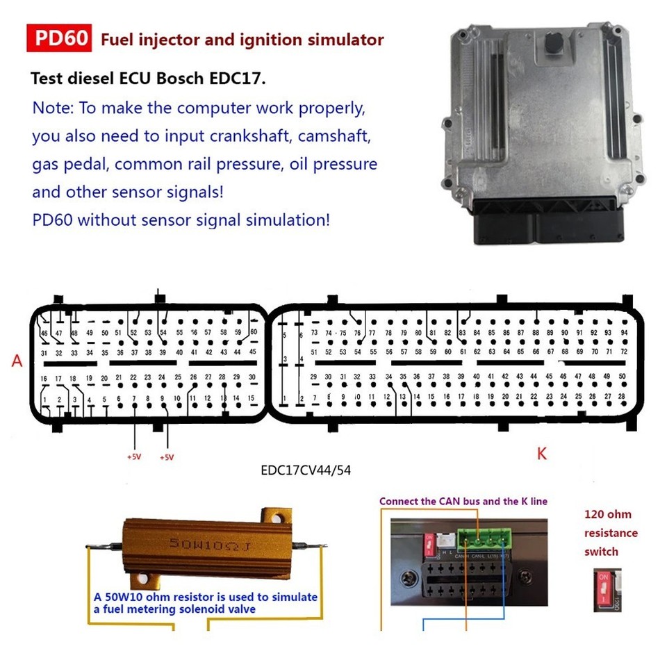 PD60 ECU Testing Equipment For Efficient Injector And Ignition ...