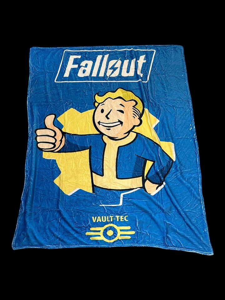 Fallout Boy Vault-Tec Fleece Blanket Throw Video Game Gaming Funky ...