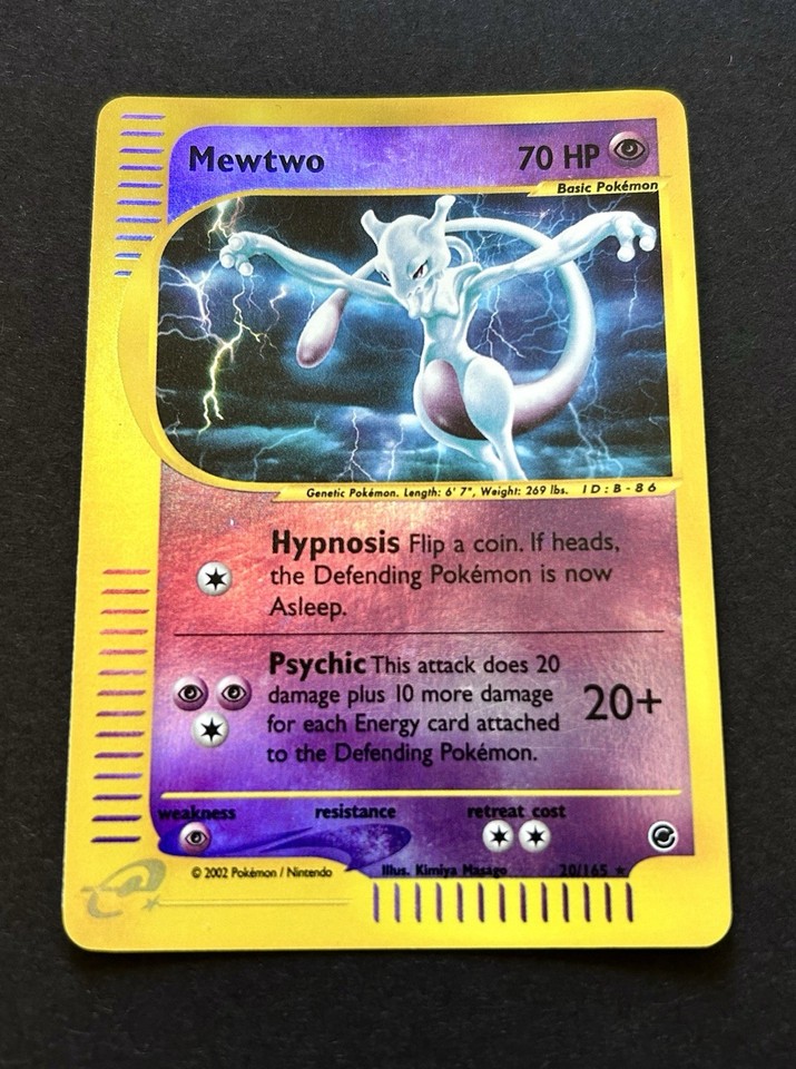 Pokemon Card - Mewtwo 20/165 (Expedition Base Set) E Reader Reverse ...