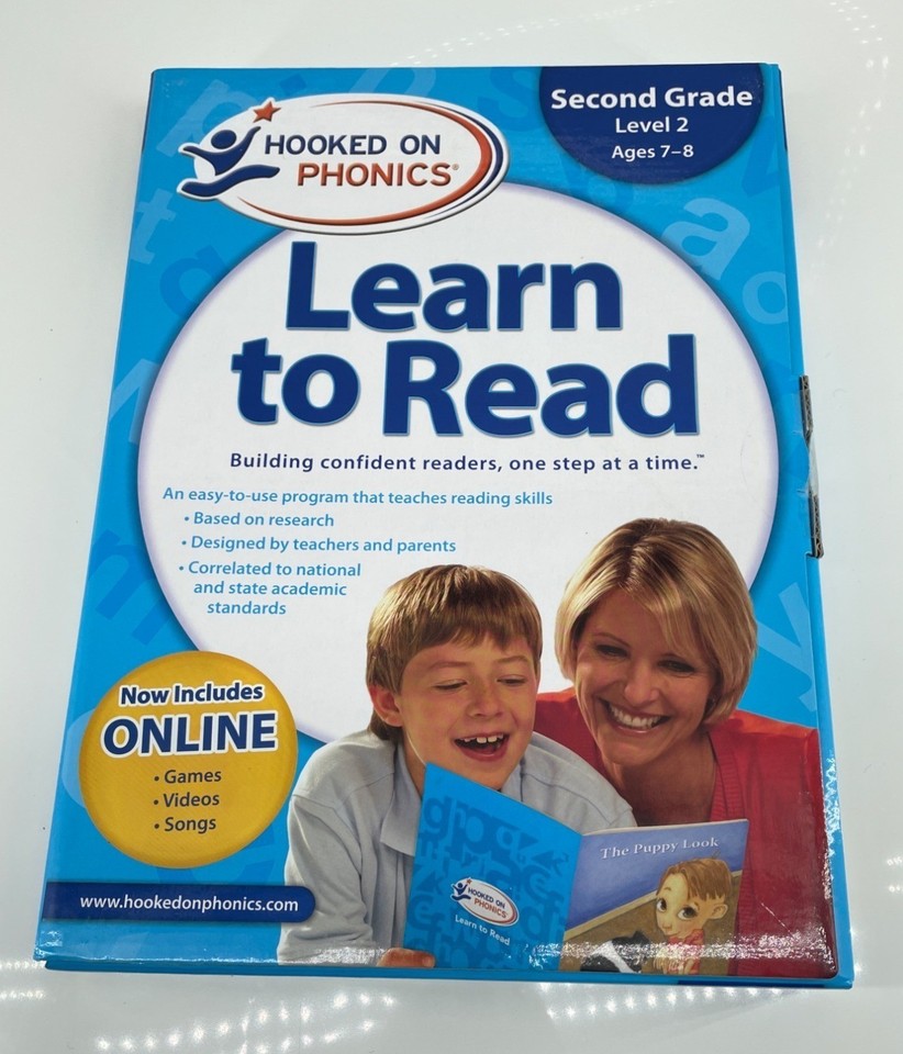 Learn to Read Hooked on Phonics 2nd Grade Level 1 and 2 Ages 7-8- NEW ...