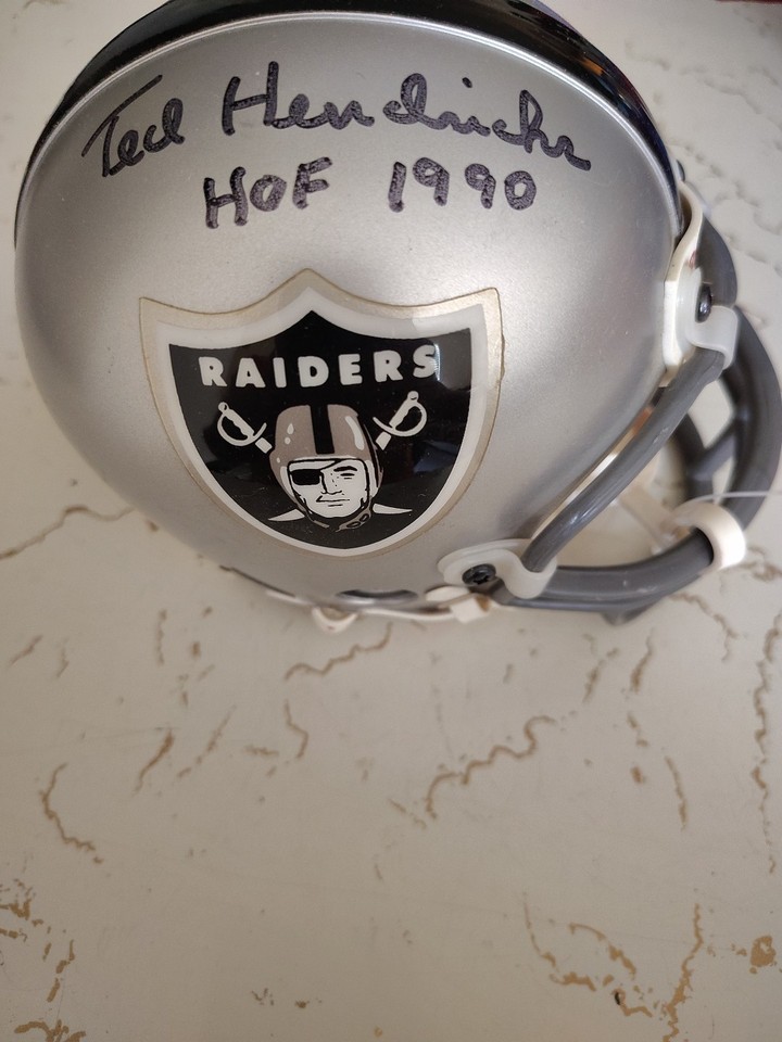 Ted Hendricks Autographed/HOF 1990 Inscribed Tb Oakland Raiders Mini ...