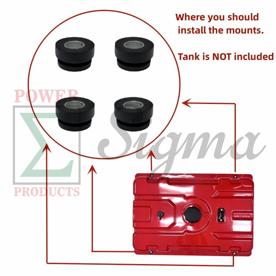 Tank Vibration Isolator Rubber Mount For Generac GP3600 GP6500 GP7500E ...
