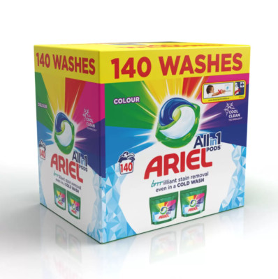 Ariel All in 1 Colour Pods Washing Detergent Tablet Capsule Pods Family ...