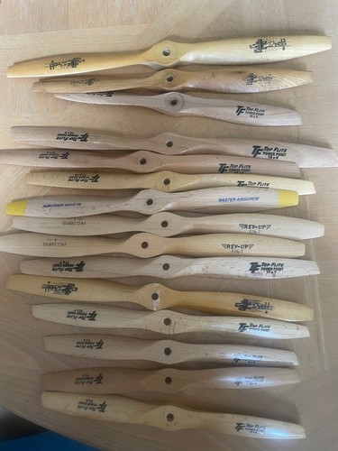 15 RC Wood Propellers, 9x6 to 13x6 Top Flight, R/C MasterScrew, Jzinger ...
