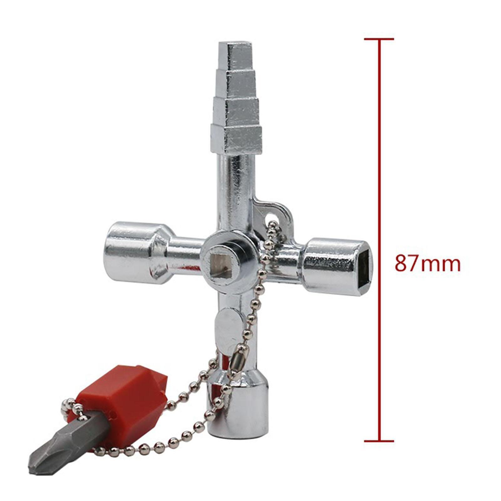 4 in 1 Multifunction Key Wrench Universal Cross Switch Key for Plumber ...