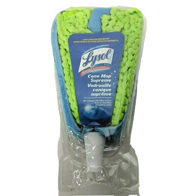 Lysol Cone Mop Supreme Refill Green Blue Microfiber Washable Brand New ...