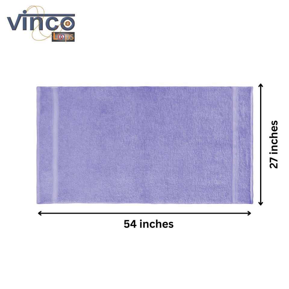 2 Pack Bath Towel Set Lilac Luxury Combed Cotton 27x54 Inch 500 GSM | eBay