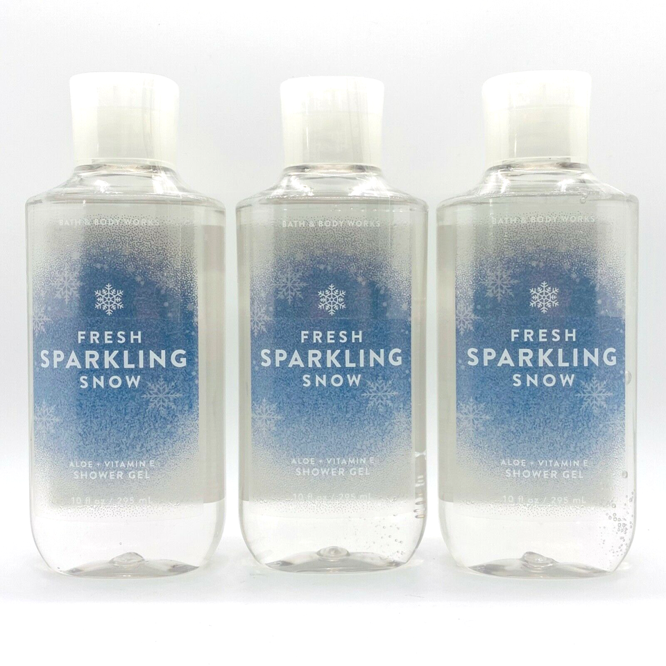 Bath & Body Works Fresh Sparkling Snow Shower Gel w/ Vitamin E 10 fl oz ...