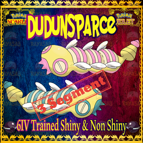 Pokemon Scarlet and Violet Home Dudunsparce 3 Segment 🌟 Shiny 🌟 6iv Non ...