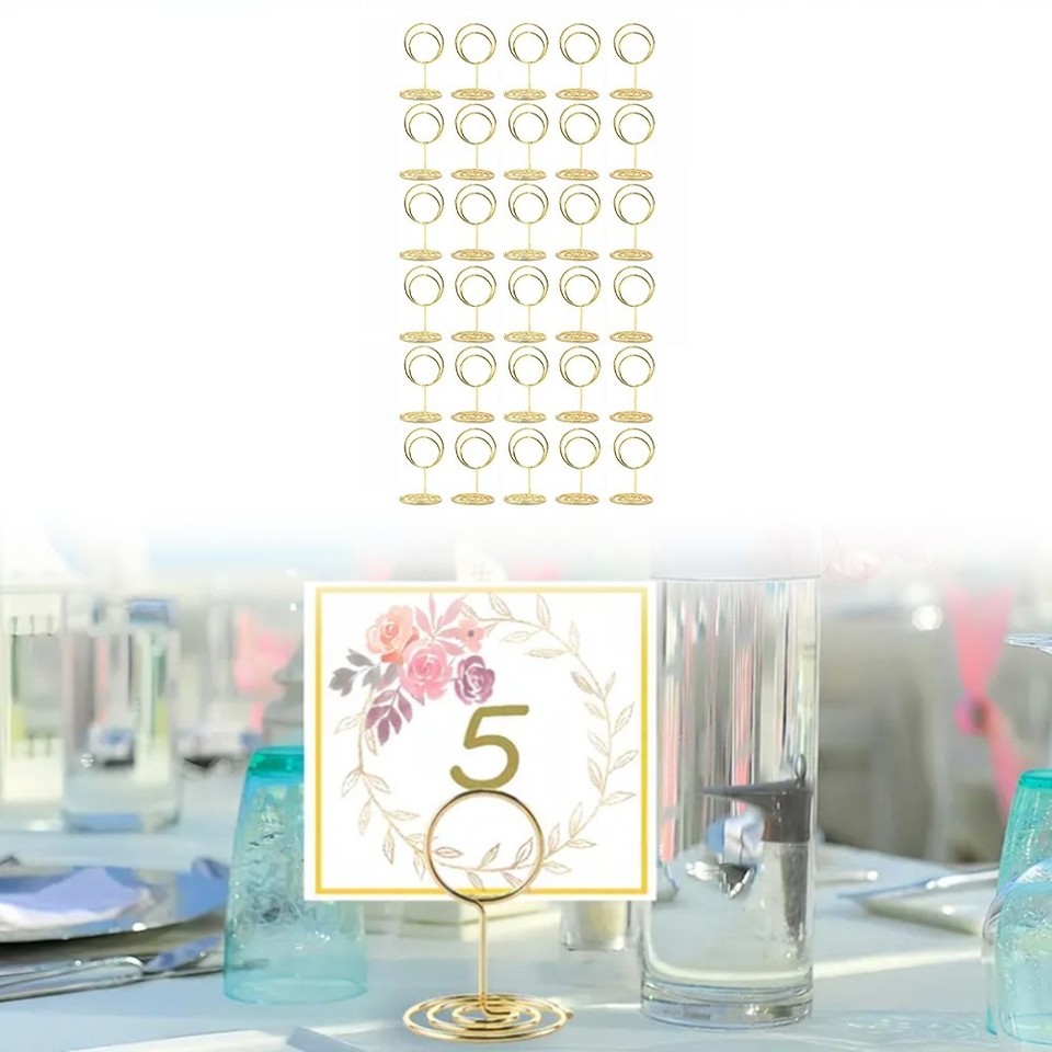 Wedding Banquet Table Card Holder Photo Display Clip Well-defined Lines ...