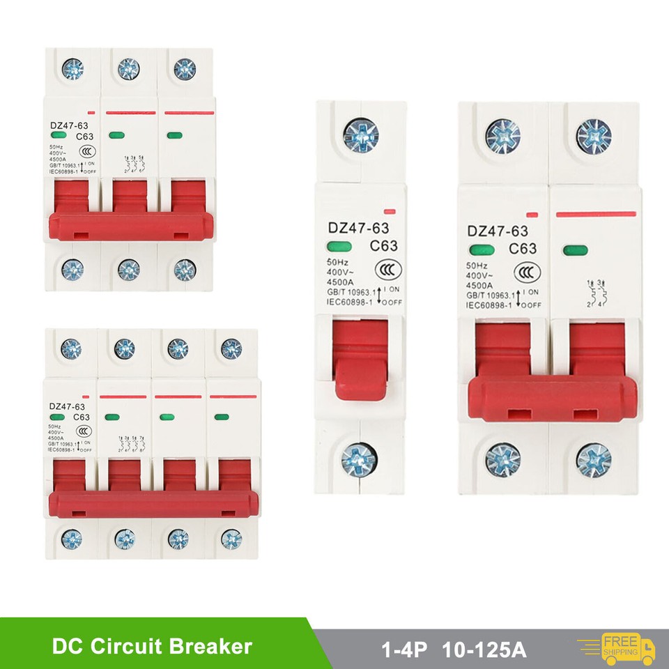 Solar DC Circuit Breaker 10A 16A 32A 63A 100A 125A PV Disconnect Switch ...