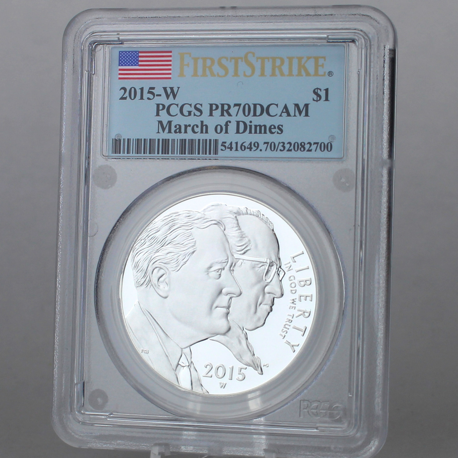 2015-W $1 March of Dimes Silver Commemorative PCGS PR70DCAM First ...
