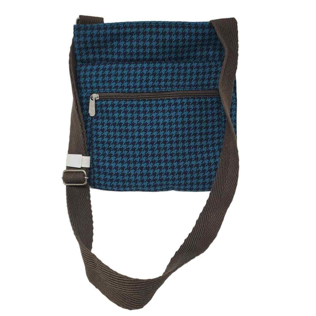 Thirty-One Crossbody Teal Houndstooth Organizing Adjustable Bag | eBay