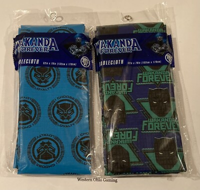 Black Panther 2 x Wakanda Forever Tablecloth 52" x 70" NEW Party ...
