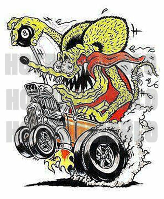 2-PACK RAT ROD HOT ROD CHOPPER VINTAGE RACING RAT FINK STICKER OIL GAS ...