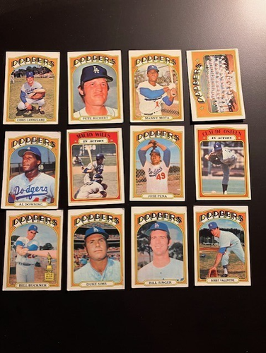 1972 Topps Baseball Cards Lot of 12 LA Dodgers | eBay