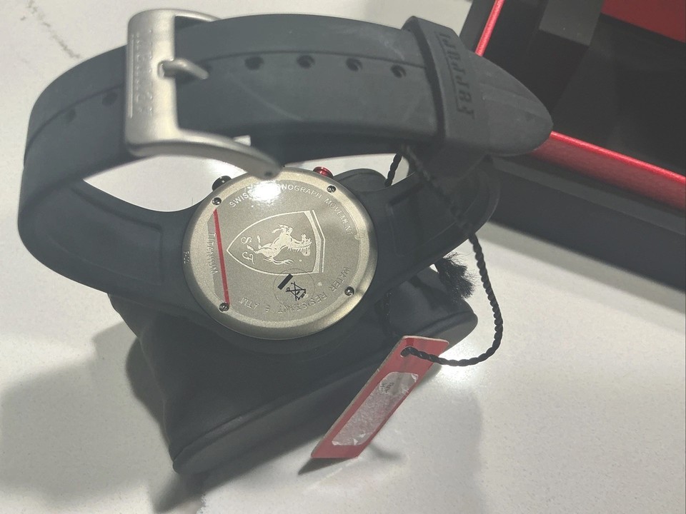 Ferrari Titanium Tachymeter Pit Crew Watch includes F430 Engine Box ...